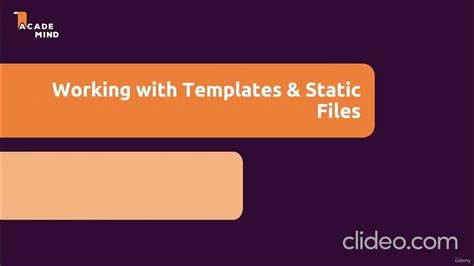 Templates And Static Files Python Django The Practical Guide Youtube