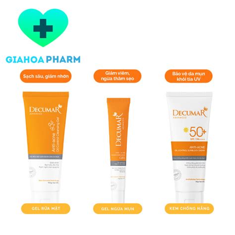 Decumar Advanced Gel Ngừa Mụn Thâm Gel Rửa Mặt Giảm Nhờn Kem Chống