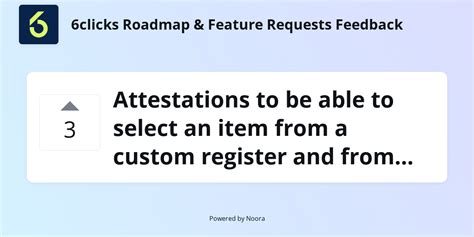 attestations to be able to select an item from a custom register and