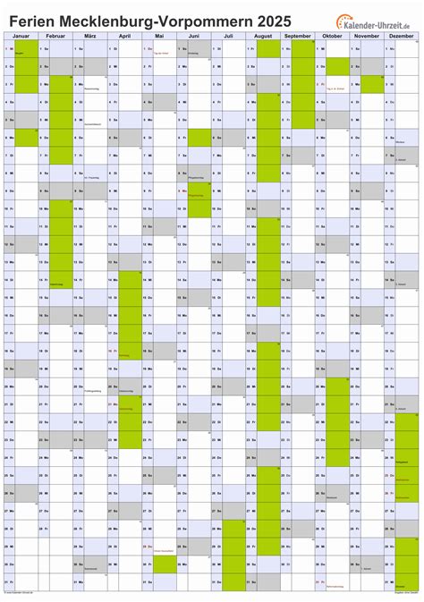 Ferien Meck Pomm Ferienkalender Zum Ausdrucken