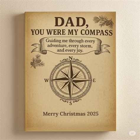 Dad You Were My Compass Wall Canvas Papasonns Prints