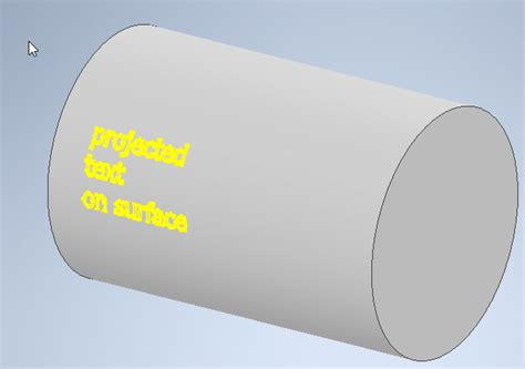 Projecting Text Of A Sketch Onto A Curved Surface In Inventor