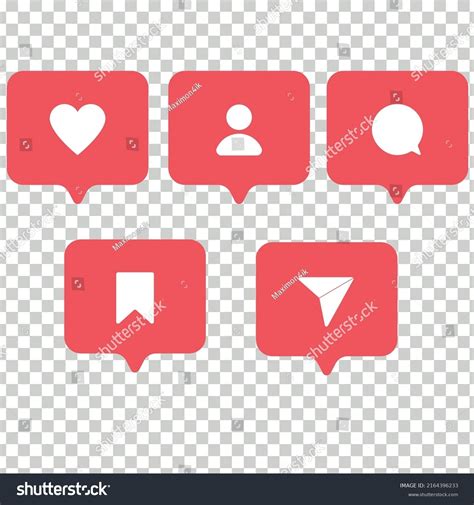 Set Generic Social Media User Interface Stock Vector Royalty Free 2164396233 Shutterstock
