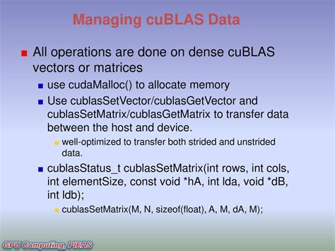 Gpu Computing Cis 543 Lecture 10 Cuda Libraries Ppt Download
