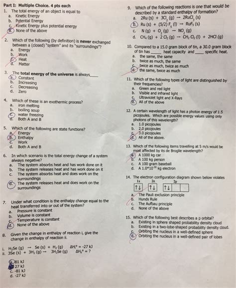 solved part i multiple choice 4 pts each 1 the total