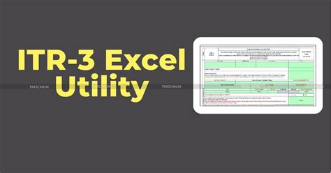 Income Tax Dept Releases Updated Utility Excel Based Tool For Itr 3 Filing