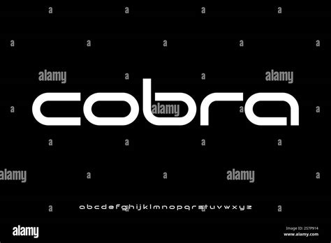 Modern Futuristic Display Font Vector Stock Vector Image And Art Alamy