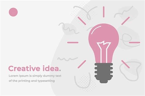 크리에이티브 아이디어 큰 빛나는 전구 헤드 라인과 텍스트 장소와 창조적 인 아이디어 현대 디자인 개념 0명에 대한 스톡 벡터 아트 및 기타 이미지 Istock