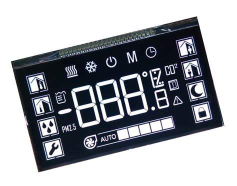 custom industrial instrument meter display va 7 segament lcd display