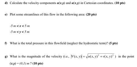 Solved Problem The Stream Function In Cylindrical Chegg
