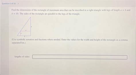 [solved] find the dimensions of the rectangle of maximum a