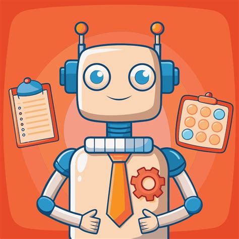 illustrative icon multitasking robot themed vector illustration cartoon