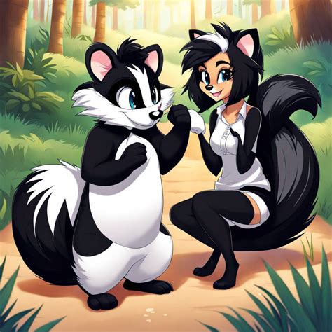 Skunks Being Playful By Yjfgj On Deviantart