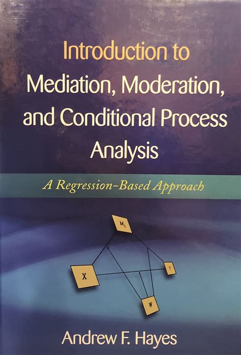 Introduction To Meditation Moderation And Conditional Process Analysis Andrew Hayes By