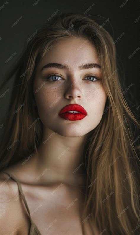 A Portrait Of American Beautiful Young Woman And Health Face Background