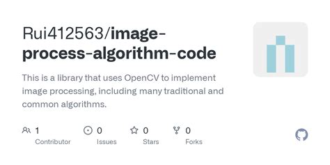 Github Rui412563image Process Algorithm Code This Is A Library That
