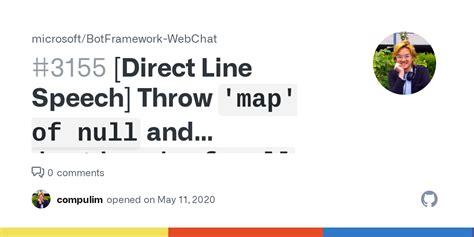 Direct Line Speech Throw `map Of Null` And `actions Of Null` Error · Issue 3155