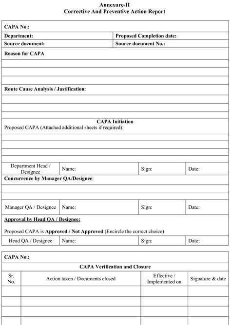 Corrective And Preventive Action CAPA