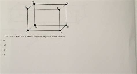 Solved How Many Pairs Of Intersecting Line Segments Are