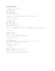 Matlab Code For Lab 1 Docx Matlab Code For Lab 1 Partially Submerged Q2 P 1000 Kg M 3 G