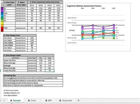 Assessment Growth Over Time Graph Excel Etsy