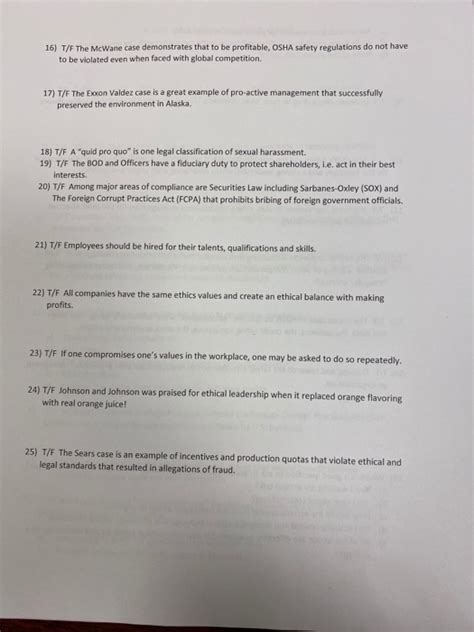 Solved PLEASE CIRCLE THE APPROPRIATE LETTER T F Chegg Com