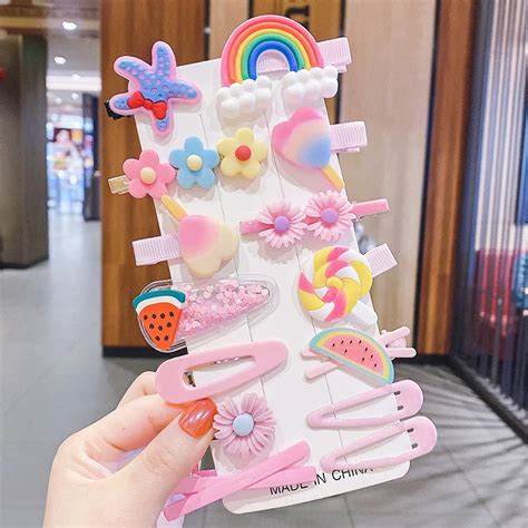 소녀 귀여운 만화 아이스크림 나비 헤어 클립 아이 사랑스러운 달콤한 헤어핀 머리띠 바레트 패션 헤어 액세서리 여성 헤어 액세서리 AliExpress