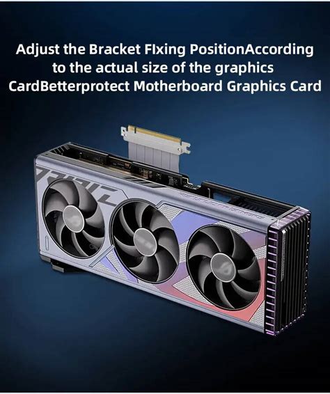 Teucer Vertical Gpu Mounting Bracket Kit Pcie 4 0 X16 Riser Cable 200mm Black Pci E4 0