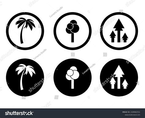 Tree Silhouette Icon Modern Style Icons Stock Vector Royalty Free 2189962551 Shutterstock