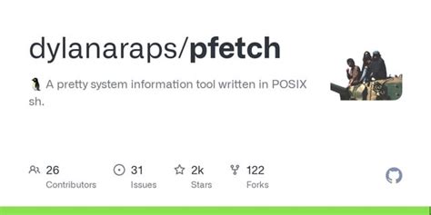 pfetch a simple neofetch like tool written in posix sh r commandline