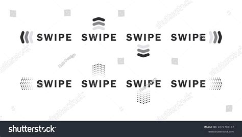 Swipe Arrows Icons Swipe Button Symbols Stock Vector Royalty Free