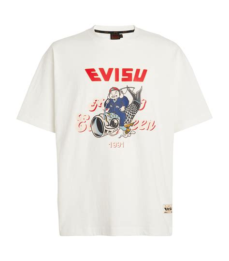 mens evisu white oversized koinobori t shirt harrods {countrycode}