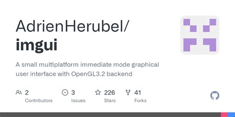 GitHub AdrienHerubel Imgui A Small Multiplatform Immediate Mode Graphical User Interface With
