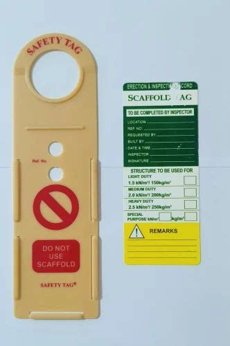 Scaffolding Safety Tags At ₹ 98 Piece स्कैफफोल्डिंग टैग In Ahmedabad