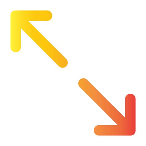 Diagonal Arrows Generic Gradient Outline Icon