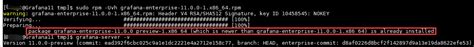 Try To Upgrade From Grafana 1100 Preview To Grafana 1100 Using Rpm