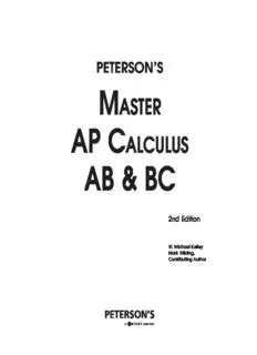 Download Master The AP Calculus AB BC 2nd Edition Peterson S Ap Calculus PDF By W Michael