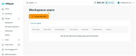 User Management Iproyal Documentation