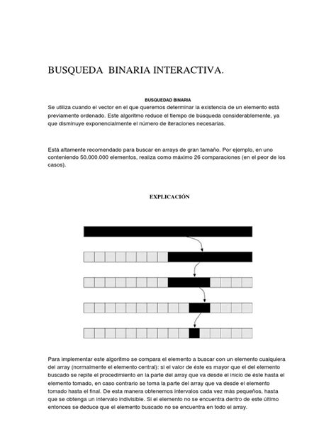 Busqueda Binaria Interactiva Pdf Estructura De Datos De Matriz Algoritmos