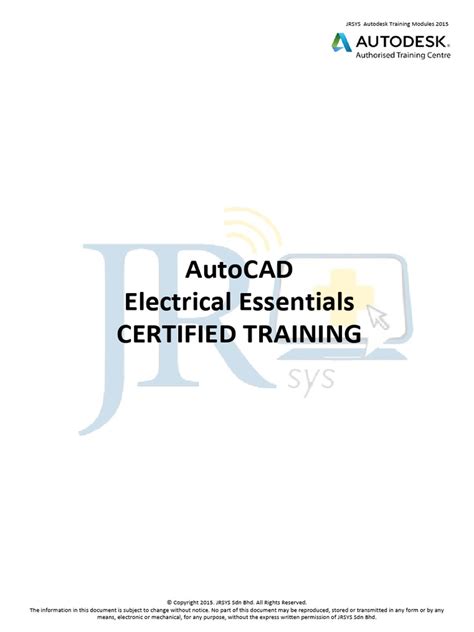 1f Autocad Electrical Essentials Pdf Auto Cad Autodesk