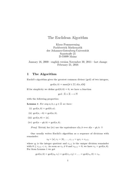 Euclid Pdf Ring Mathematics Ring Theory