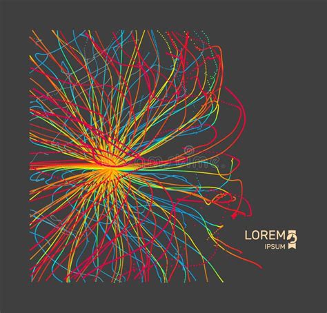 Abstract Art Array With Dynamic Emitted Particles Water Splash