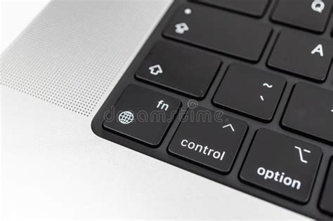 Close Up Photo Of A Modern Keyboard Labeled Keys With White Text On