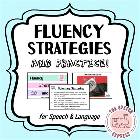 fluency strategies and practice for speech and language therapy — the