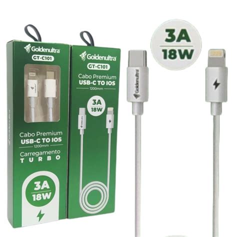 Cabo Carregador Turbo Iphone Usb C Lightning Shopee Brasil