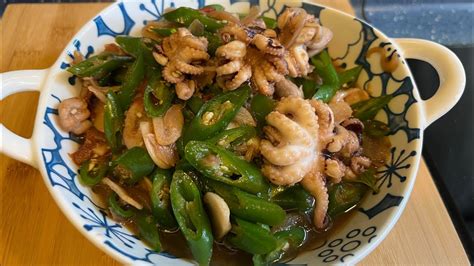 Masak tumis gurita cabe ijo pake bumbu iris yg gampang enak mantul - YouTube