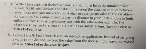 Solved Write A Java Class That Declares A Named Constant