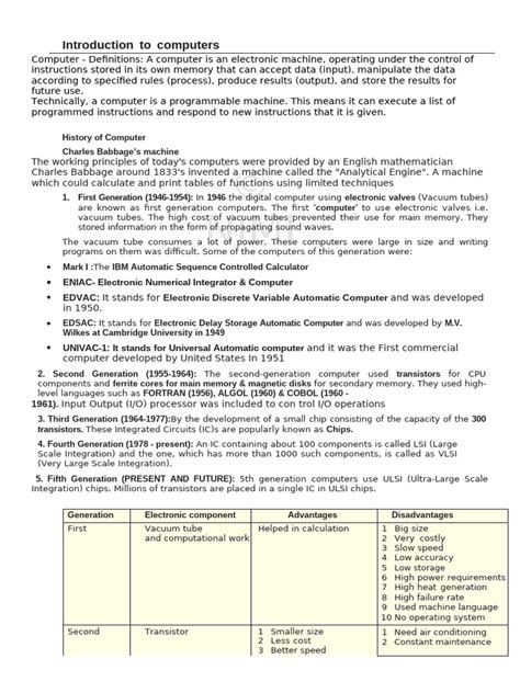 introduction to computers pdf integrated circuit computer data