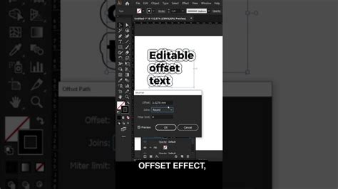 how to create offset path text in illustrator illustrator