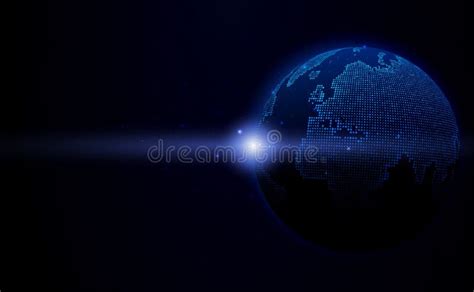 Digital Technology Worldwide Global Network Internet Connection Blue